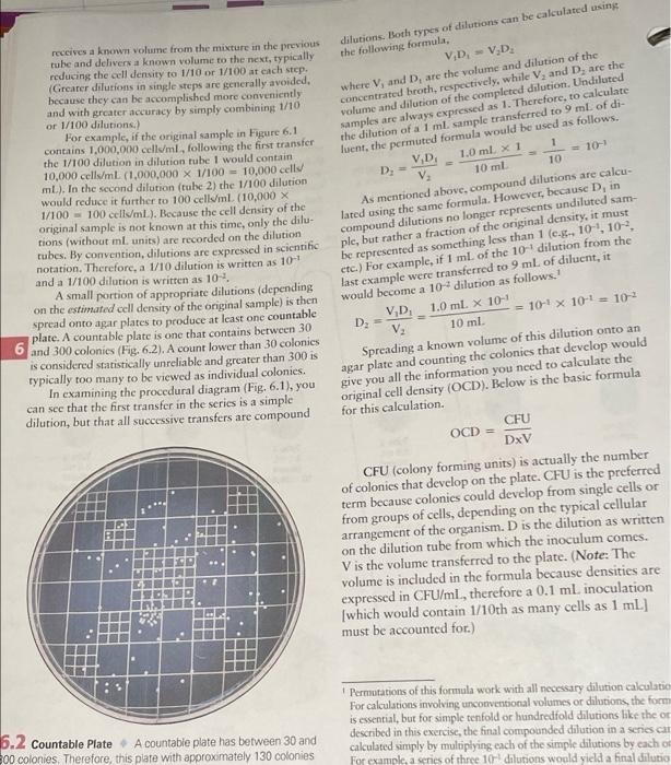 Solved we did not flame other EXERCISE andard Plate Count | Chegg.com