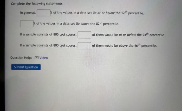 Solved Complete the following statements. In general, 5 of | Chegg.com