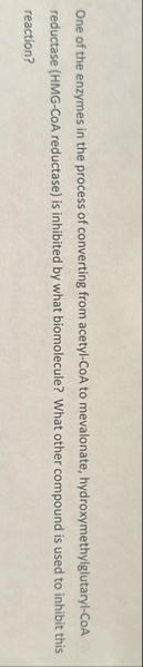 Solved One of the enzymes in the process of converting from | Chegg.com