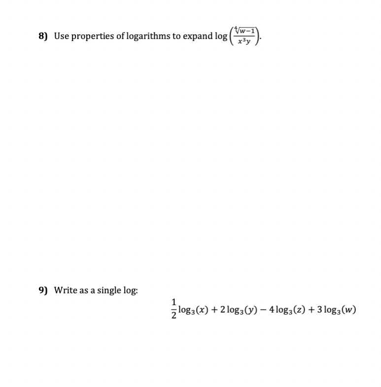 Solved Use properties of logarithms to expand | Chegg.com