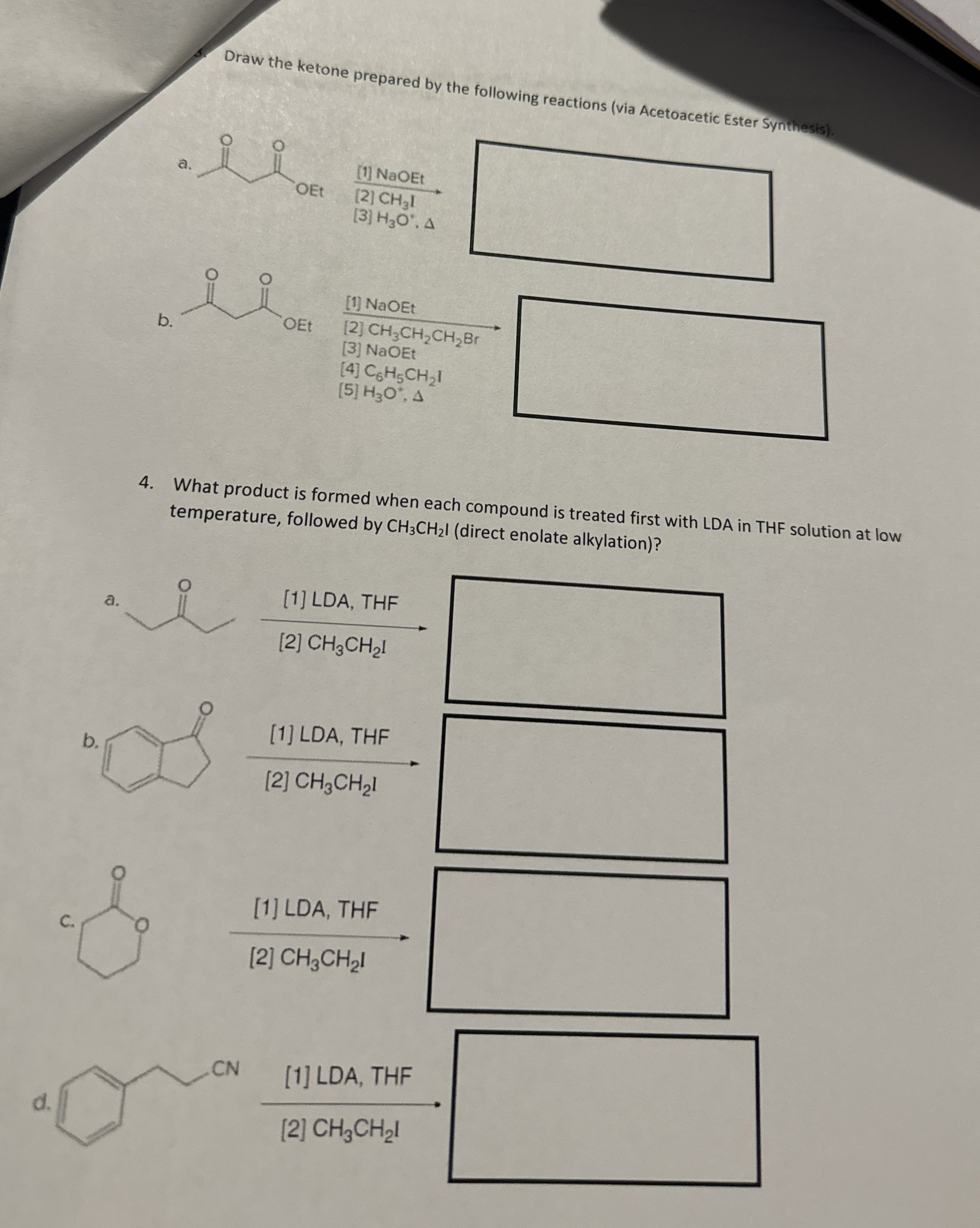 Solved Draw the ketone prepared by the following reactions | Chegg.com