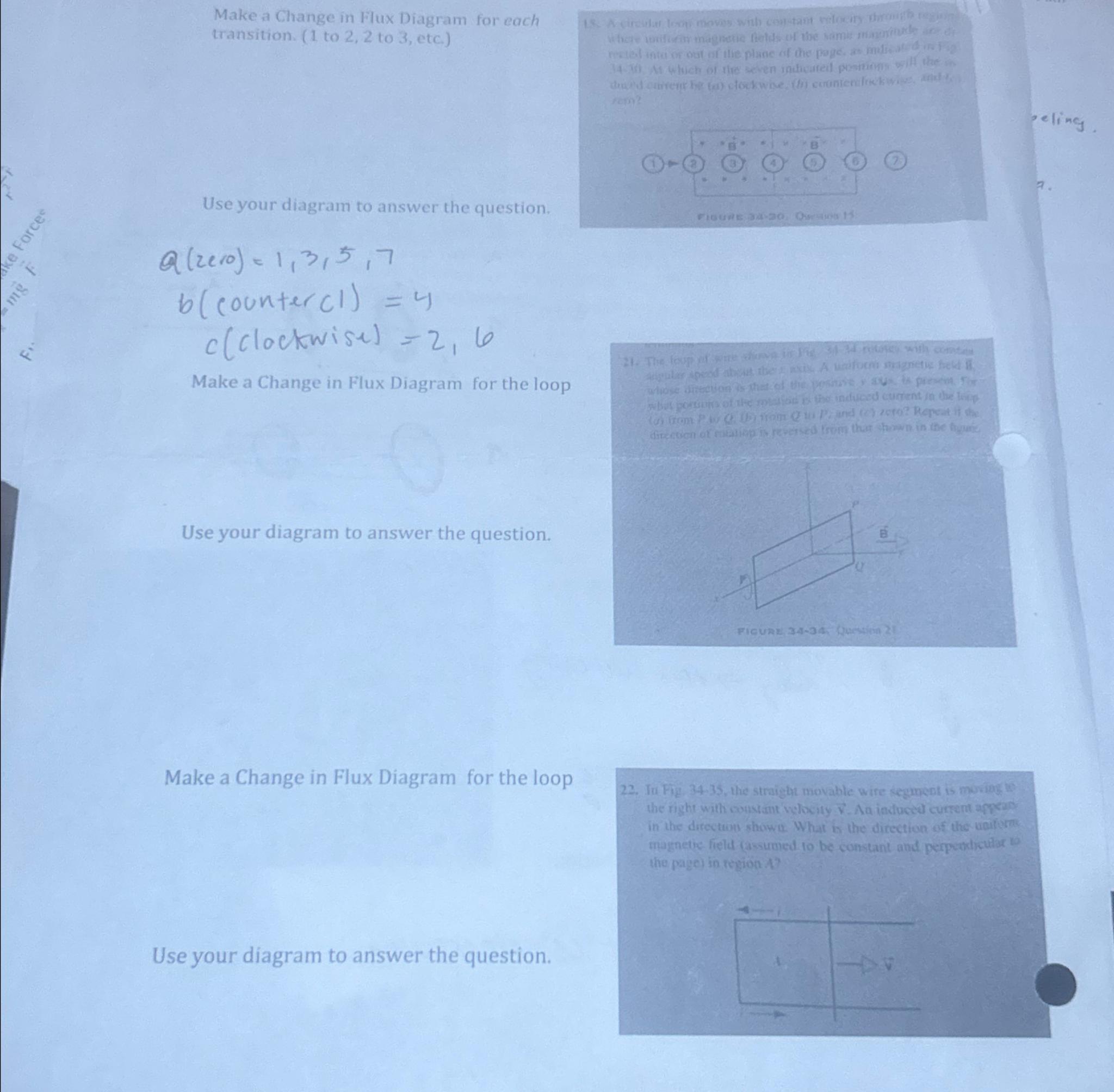 Solved Make a Change in Flux Diagram for each transition. | Chegg.com
