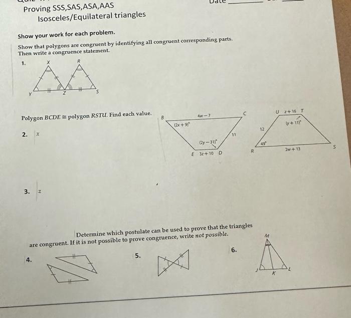Solved Show your work for each problem. Show that polygons | Chegg.com