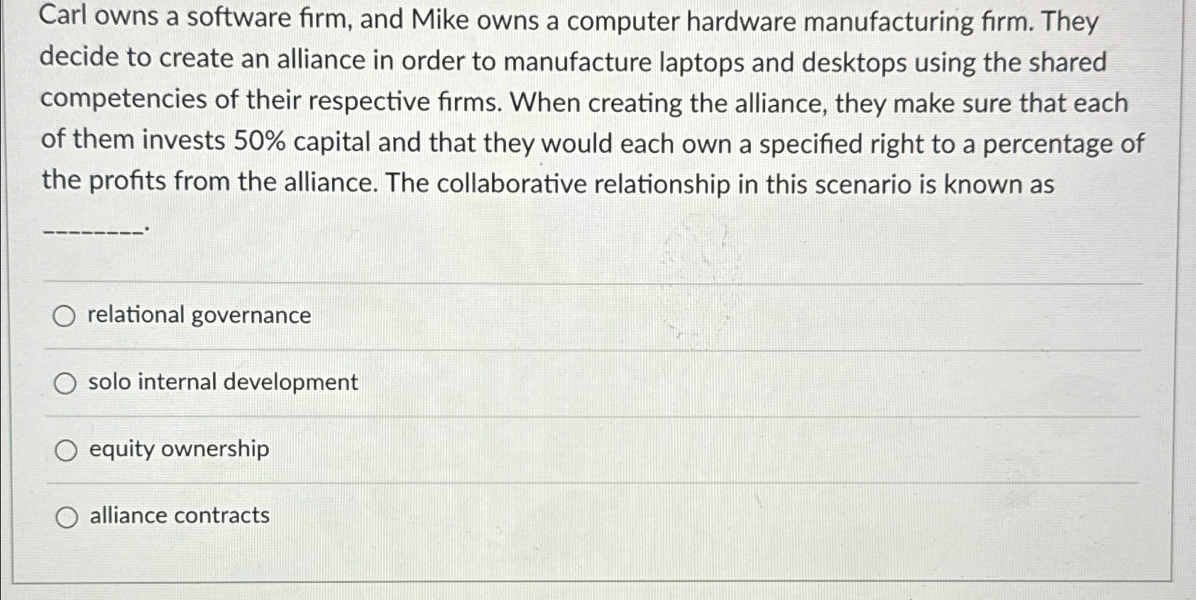 Solved Carl owns a software firm, and Mike owns a computer | Chegg.com