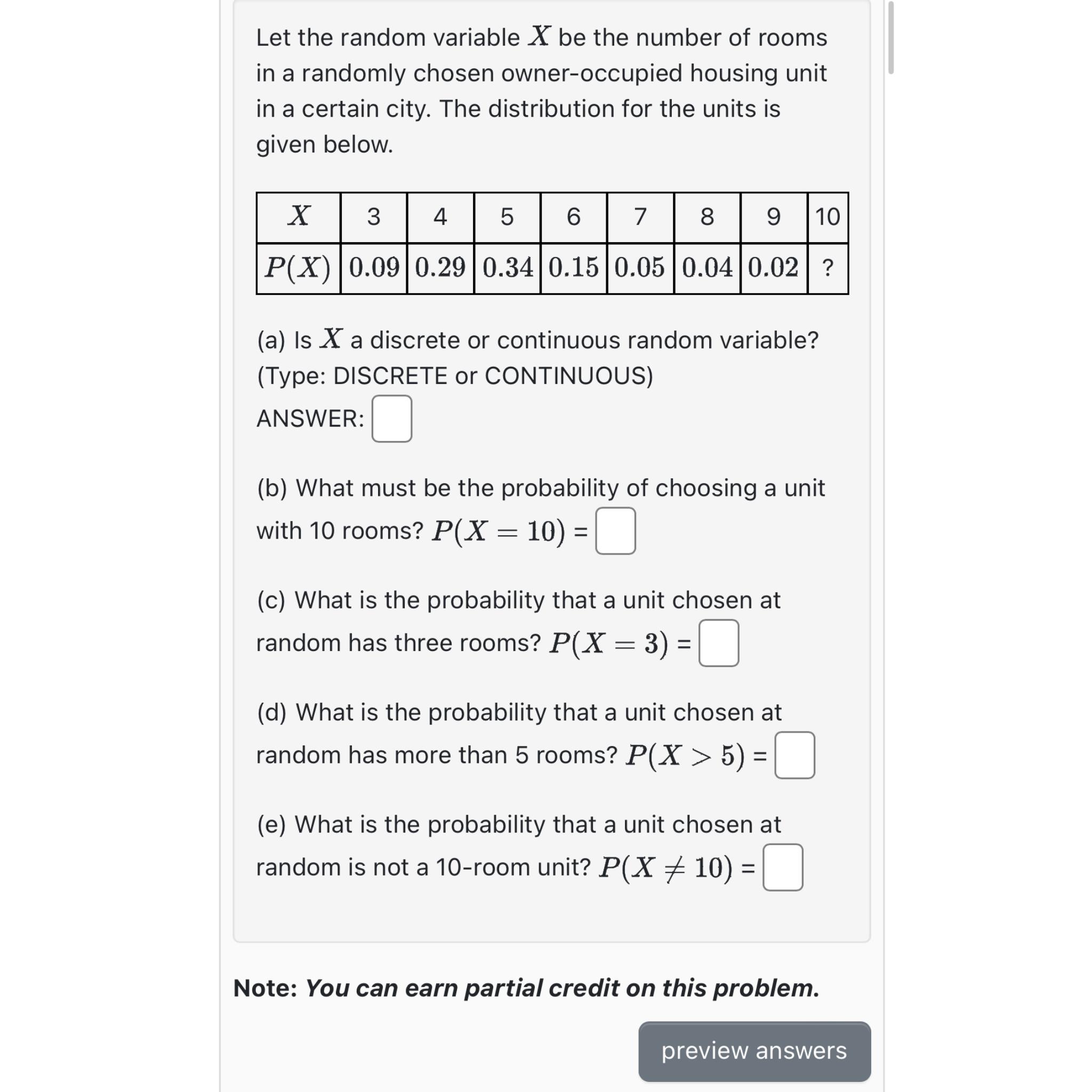 Solved Let the random variable x ﻿be the number of rooms in | Chegg.com