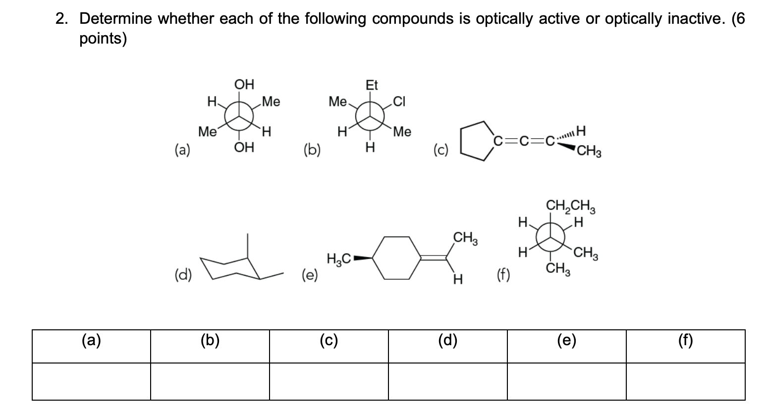 Solved Determine whether each of the following compounds is | Chegg.com