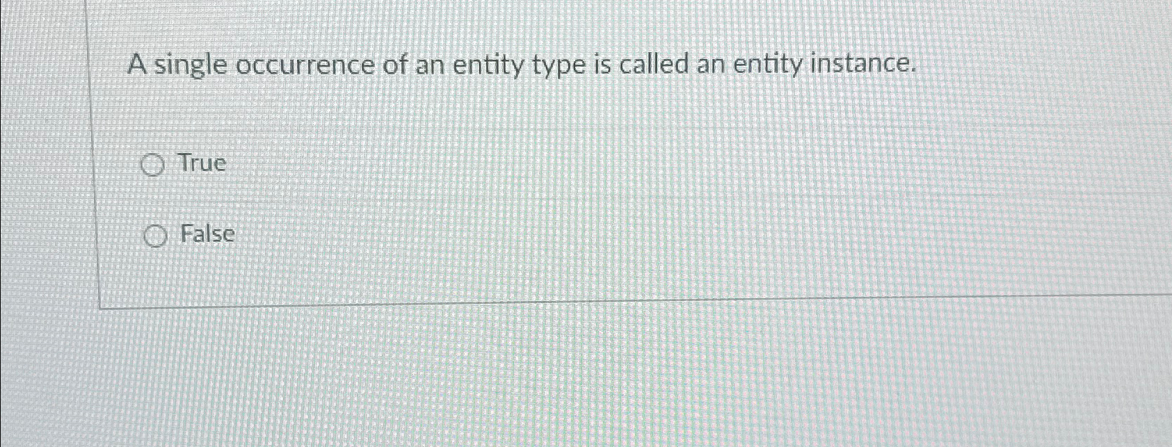 Solved A single occurrence of an entity type is called an | Chegg.com
