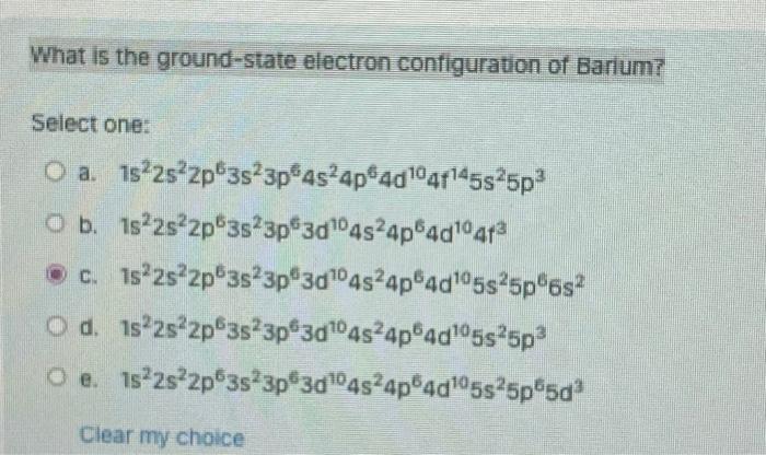 Solved What is the ground-state electron configuration of | Chegg.com