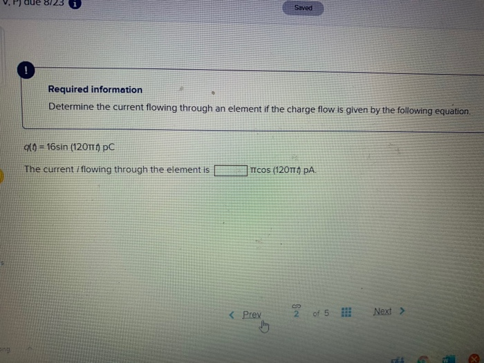 Solved Saved Required information Determine the current | Chegg.com