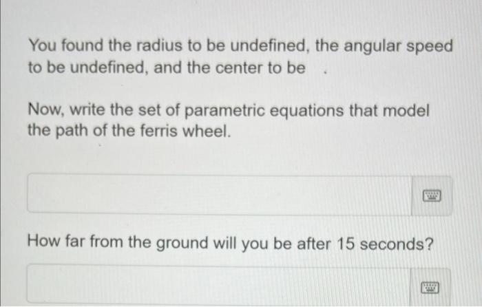 Imagine you are on a ferris wheel with a 30 foot | Chegg.com