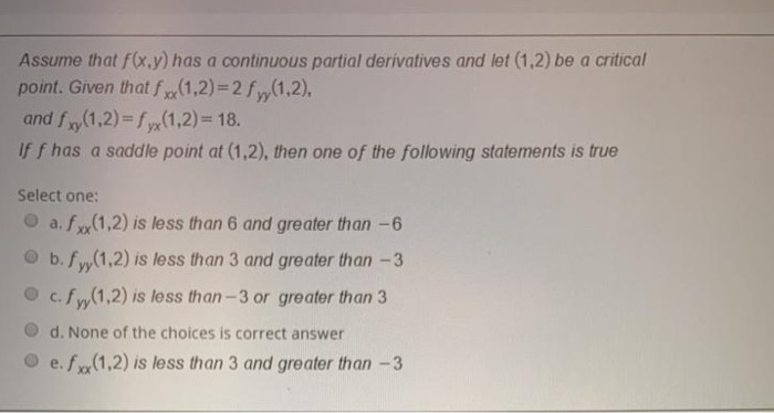Solved Assume that f(x,y) has a continuous partial | Chegg.com