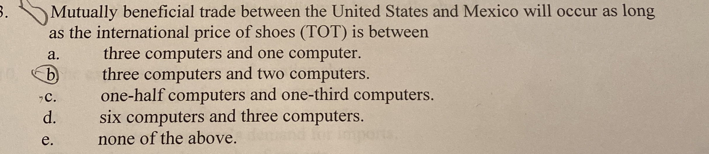Mutually beneficial trade between the United States | Chegg.com
