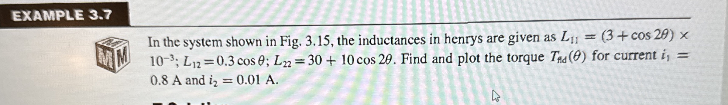 Solved EXAMPLE 3.7In the system shown in Fig. 3.15, ﻿the | Chegg.com