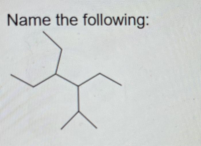 Solved Name the following: Name the following: | Chegg.com
