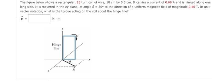 Solved The figure below shows a rectangular, 15 turn coil of | Chegg.com