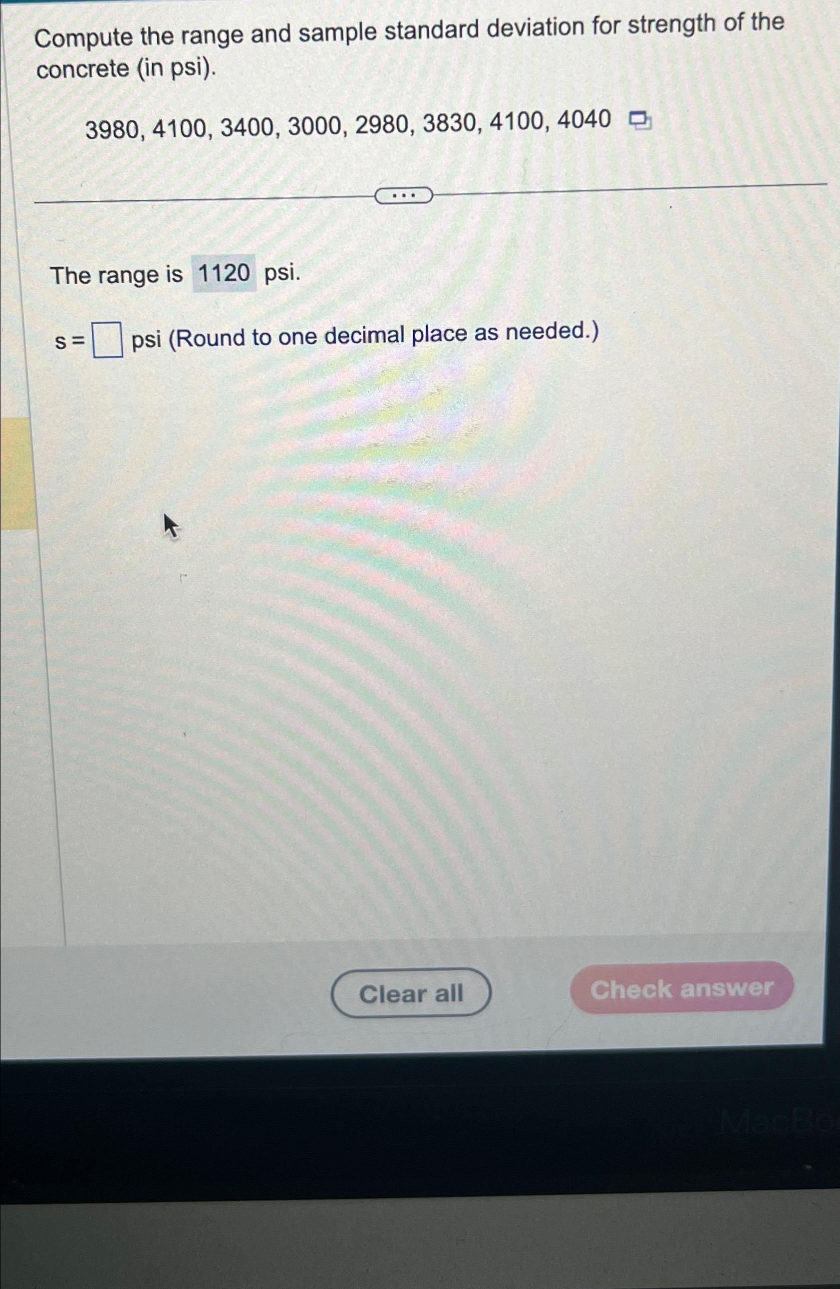 Solved Compute the range and sample standard deviation for | Chegg.com