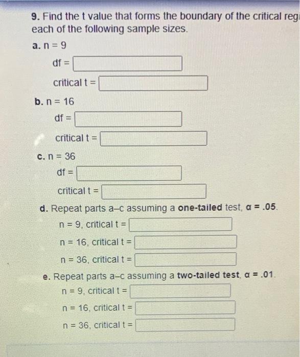 Solved find the t value that forms the boundary of the | Chegg.com