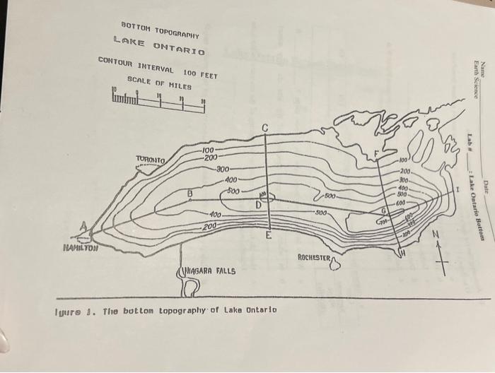 Solved : Lake Ontario Bottom 5. Assuming that the depth of | Chegg.com