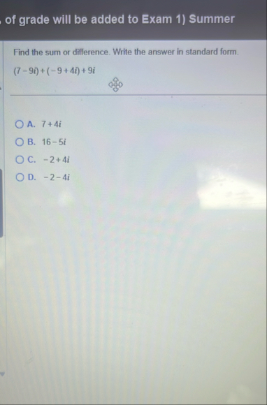 Solved of grade will be added to Exam 1) ﻿SummerFind the sum | Chegg.com