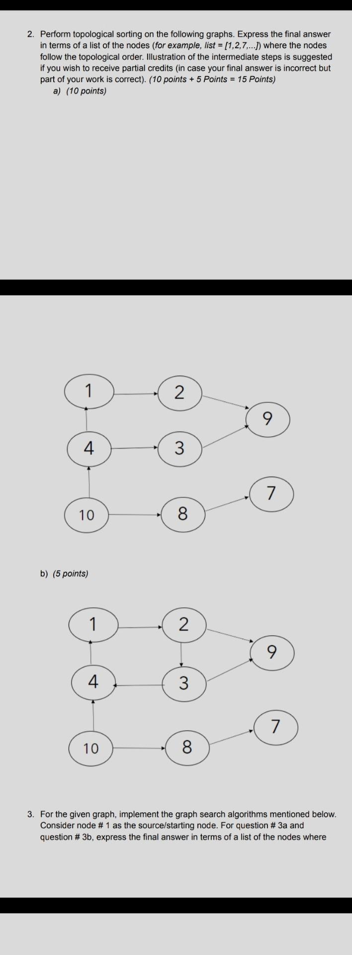 Solved 1. a) Represent the graph below with an adjacency | Chegg.com