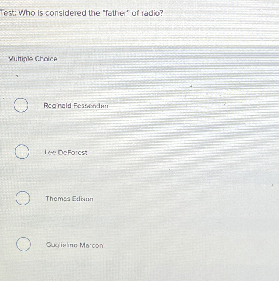 Solved Test: Who is considered the "father" of | Chegg.com