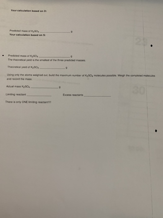 Solved Lab 13 - Limiting Reagent and Theoretical Yield | Chegg.com