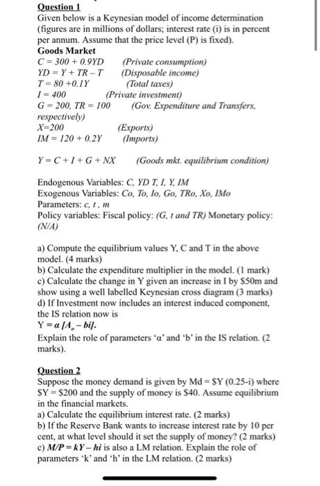 Solved According to the IS-LM model, what happens in the | Chegg.com
