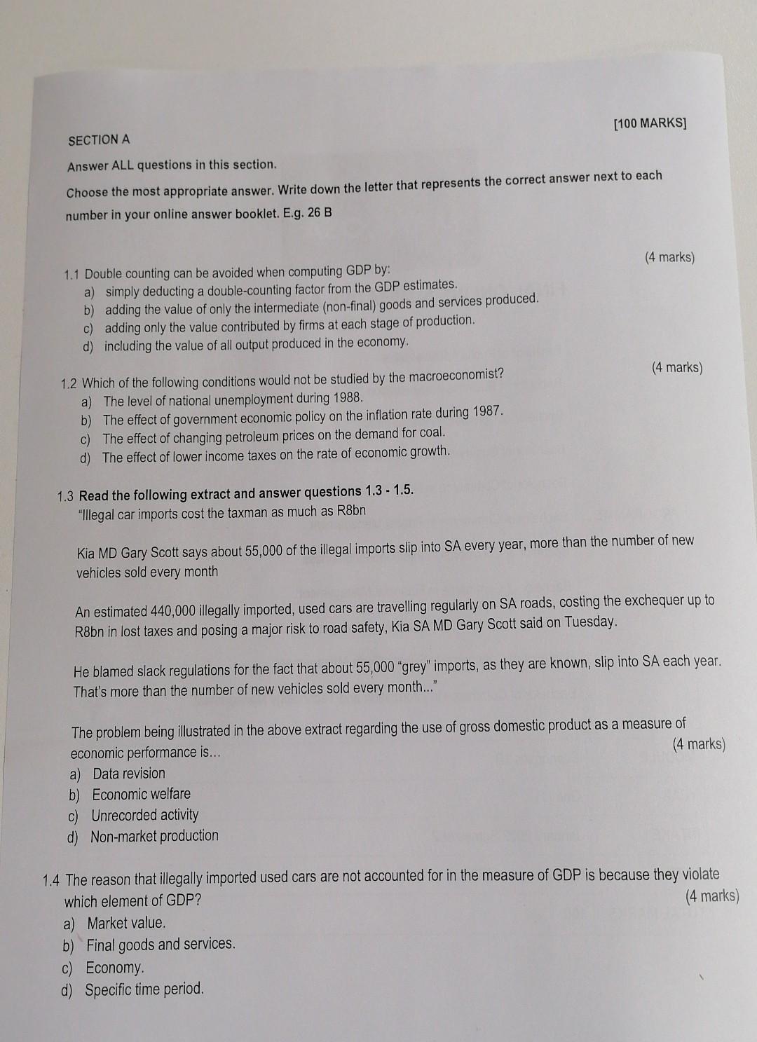 Solved SECTION A Answer ALL questions in this section. | Chegg.com