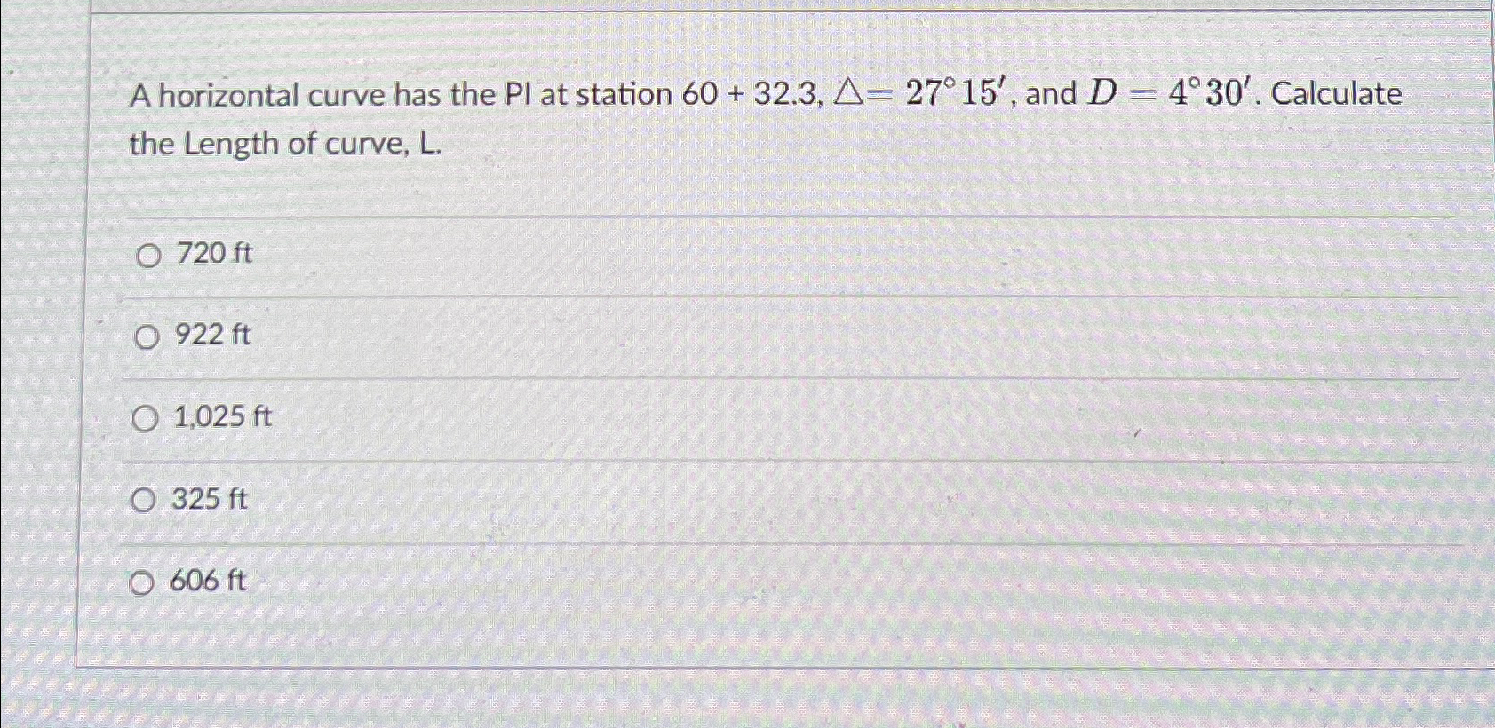 Solved A horizontal curve has the PI at station | Chegg.com