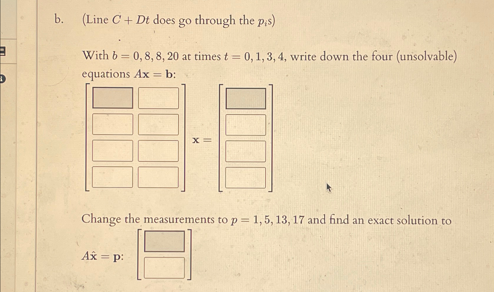 Solved b. (Line C+Dt ﻿does go through the pi ﻿s)With | Chegg.com