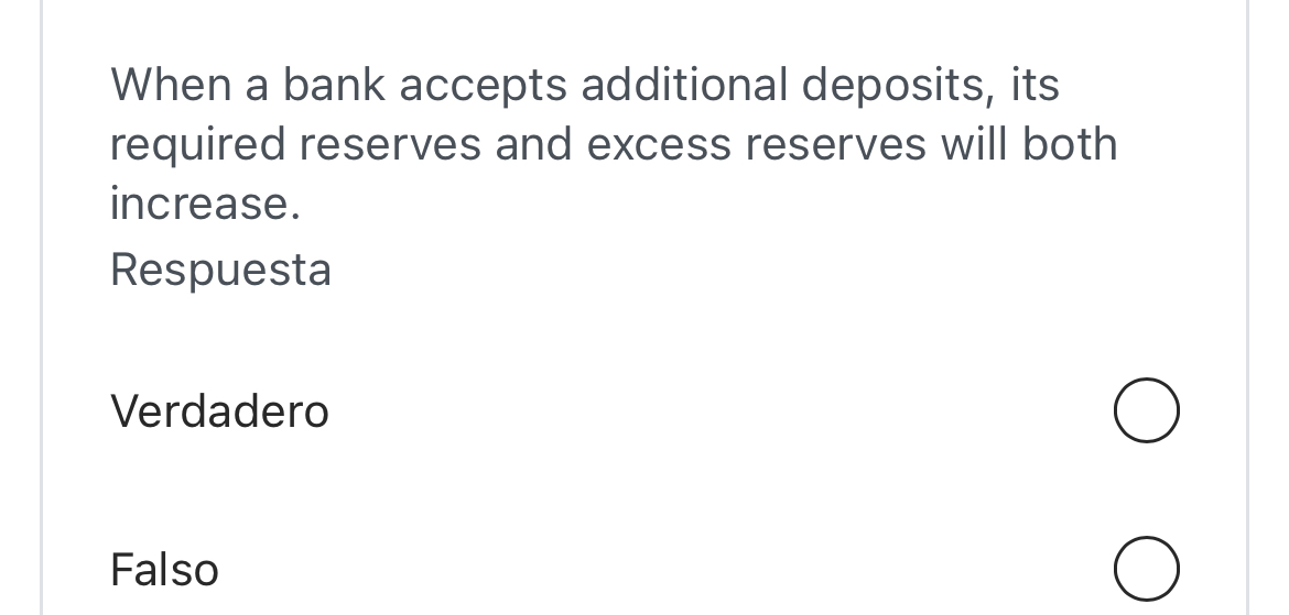 Solved When a bank accepts additional deposits, its required | Chegg.com
