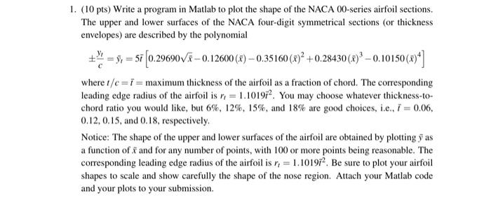 Solved (10 pts) Write a program in Matlab to plot the shape | Chegg.com
