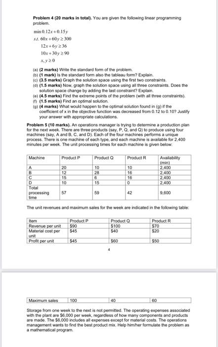 Solved Problem 4 (20 marks in total). You are given the | Chegg.com