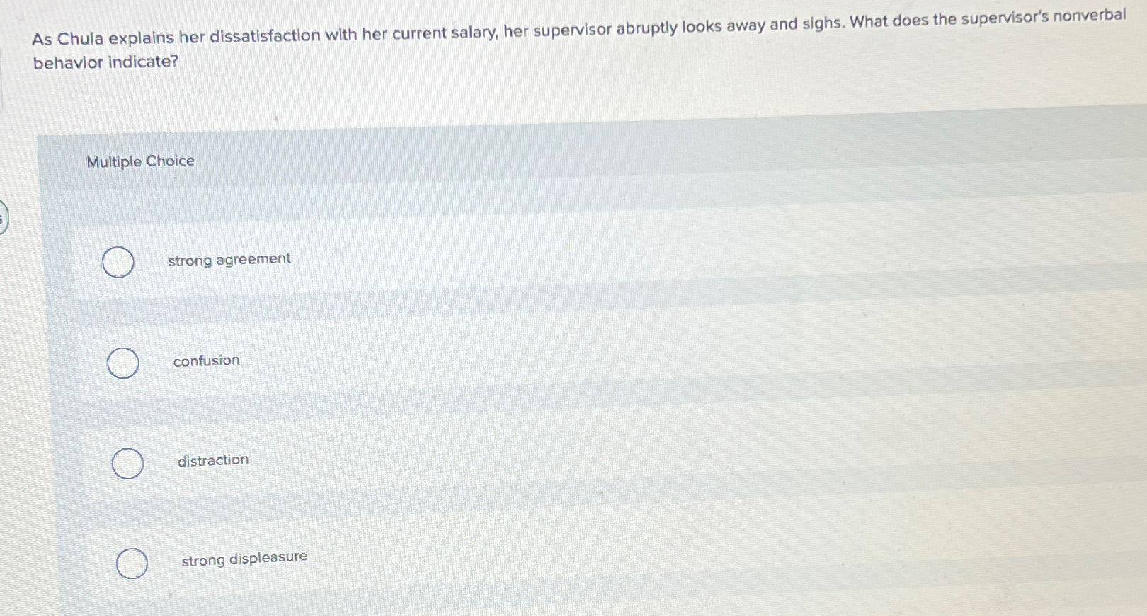 Solved As Chula explains her dissatisfaction with her | Chegg.com