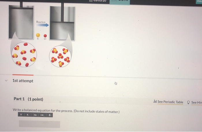 Solved US7520 msi Reaction 1st attempt Part 1 (1 point) See | Chegg.com