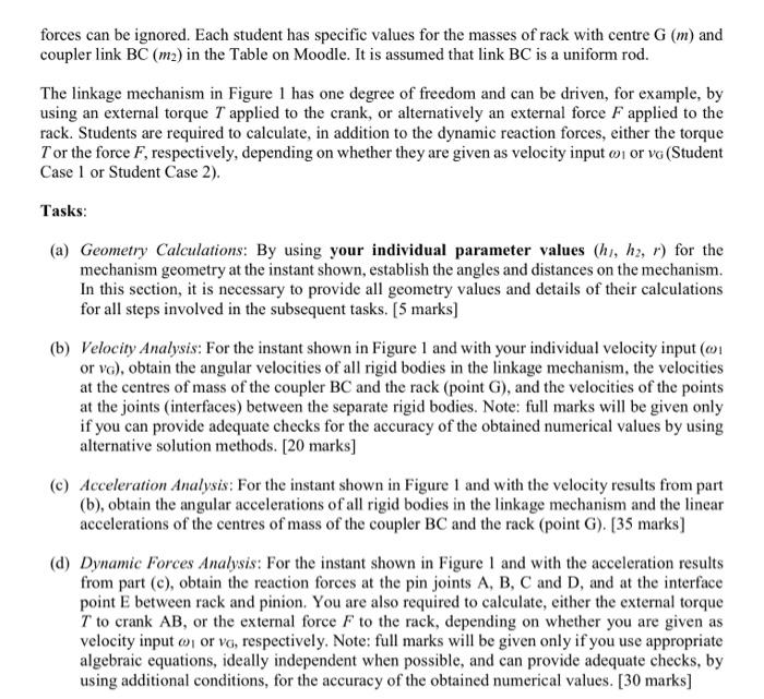 Solved Aim: To conduct a full kinematic analysis and | Chegg.com