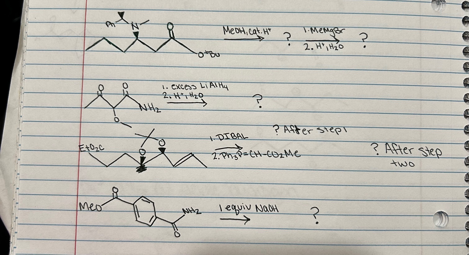 Solved Draw the missing reactants/products of the following | Chegg.com