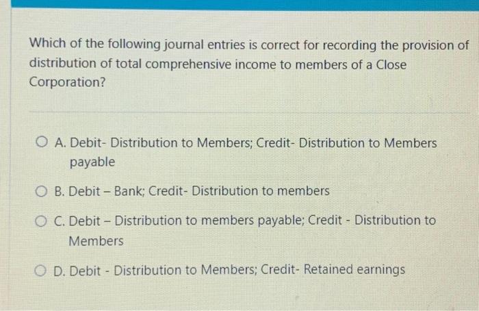 Solved Which of the following journal entries is correct for | Chegg.com