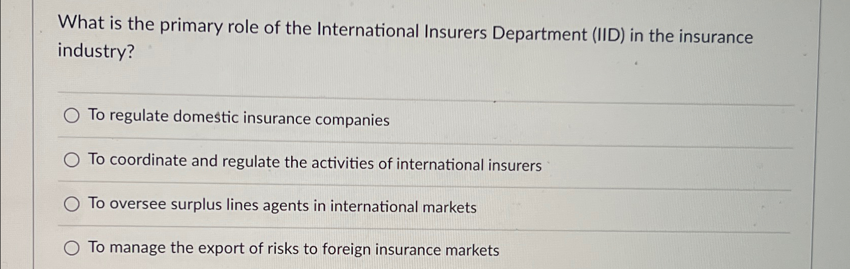 Solved What is the primary role of the International | Chegg.com
