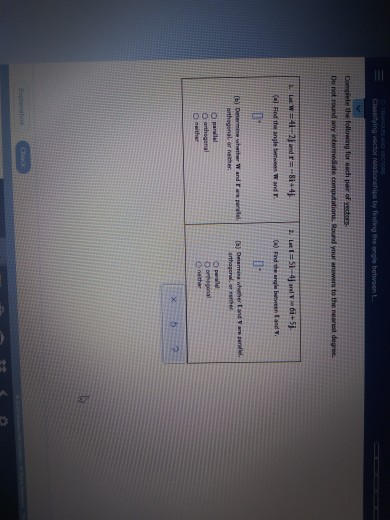 Solved Classifying vector relationships by linge between | Chegg.com Solved Classifying vector relationships by linge between | Chegg.com
