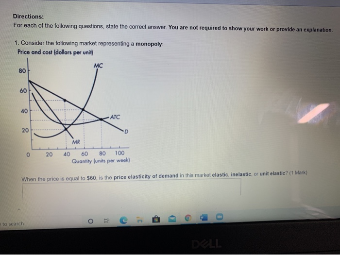 Solved Directions: For each of the following questions, | Chegg.com