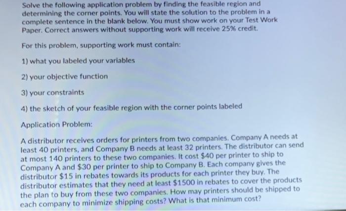 Solved Solve the following application problem by finding | Chegg.com