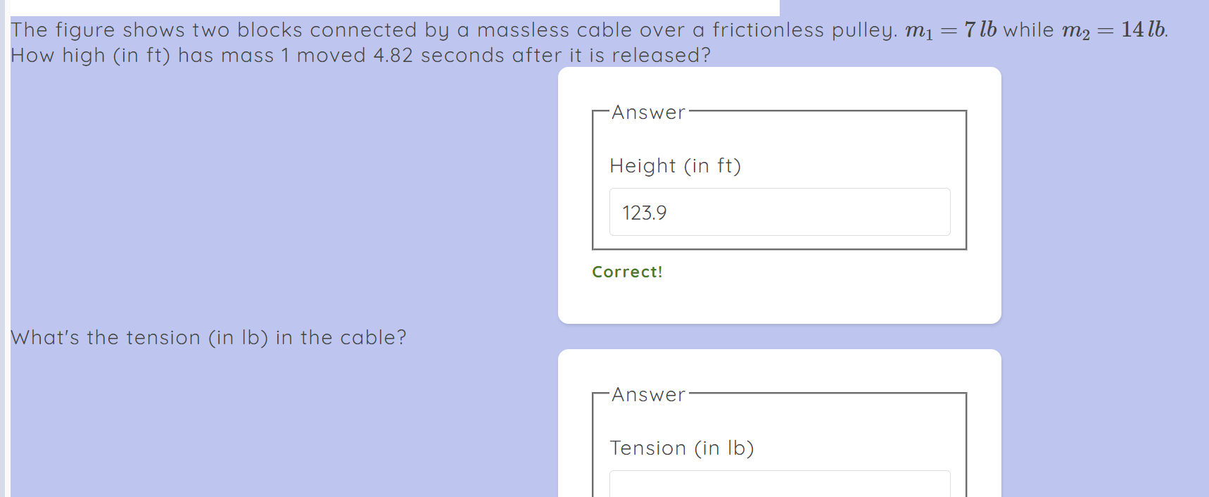 Solved The figure shows two blocks connected by a massless | Chegg.com