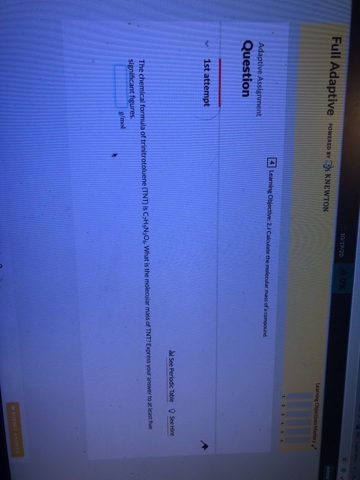 Solved 10/19/20 Full Adaptive POWERED BY KNEWTON Learning | Chegg.com