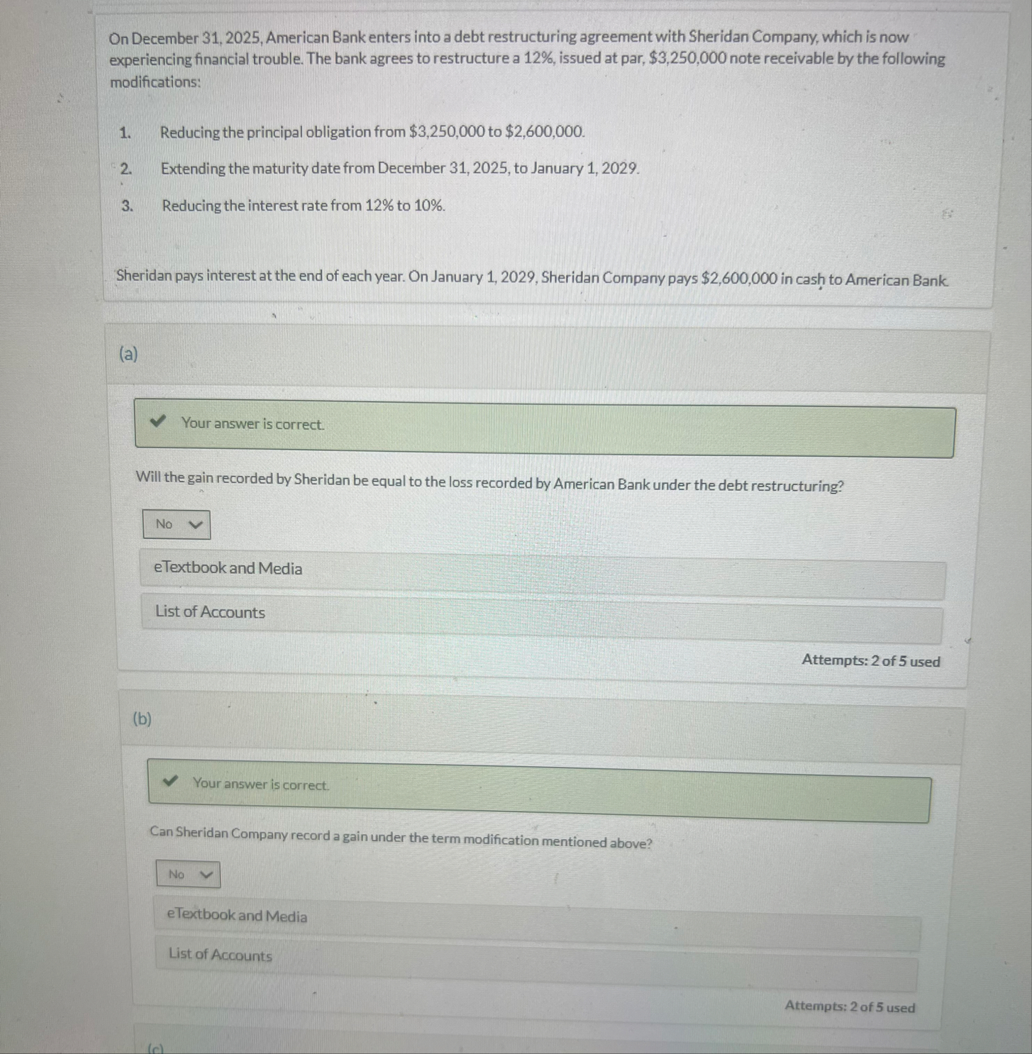 Solved On December 31, 2025, ﻿American Bank enters into a | Chegg.com