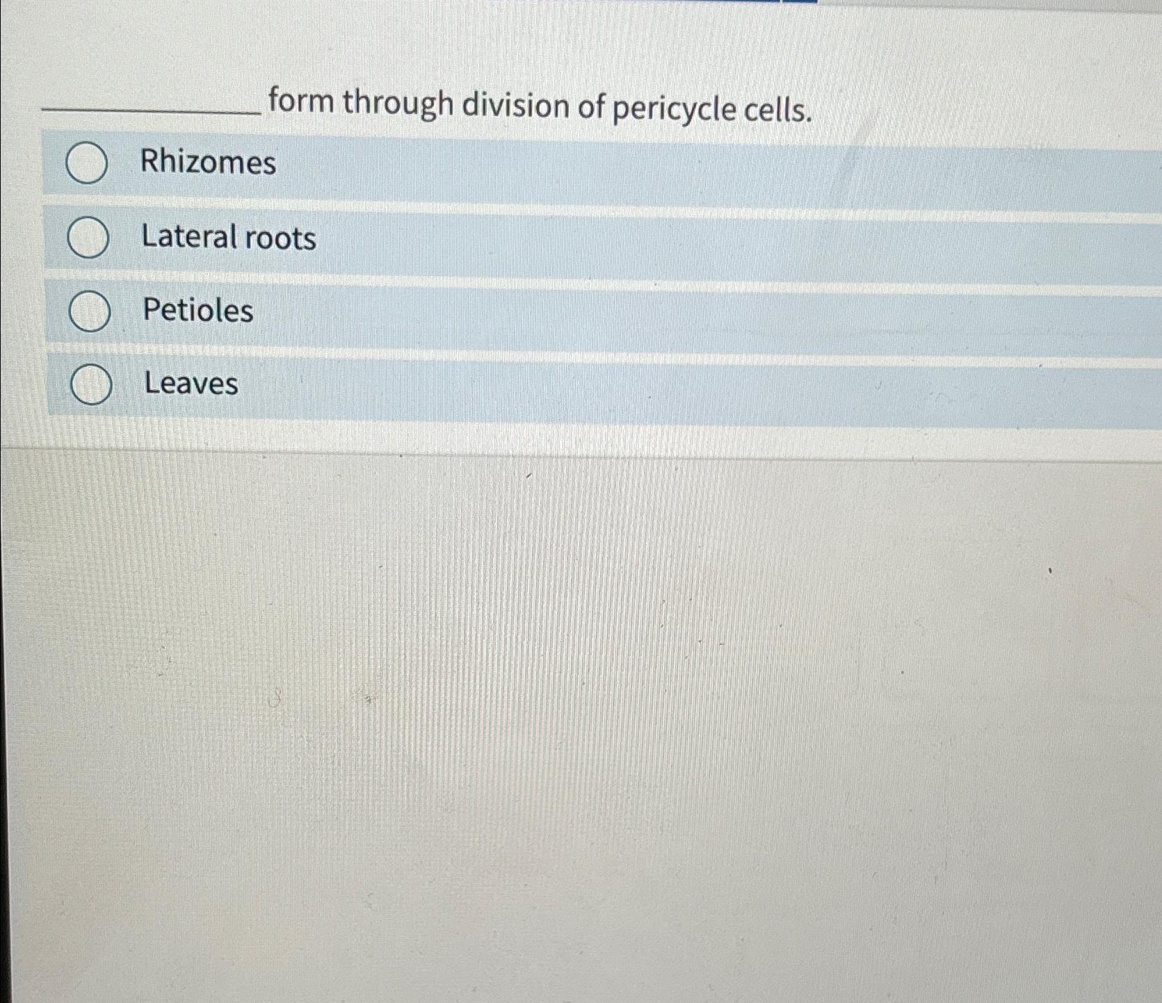 Solved form through division of pericycle | Chegg.com