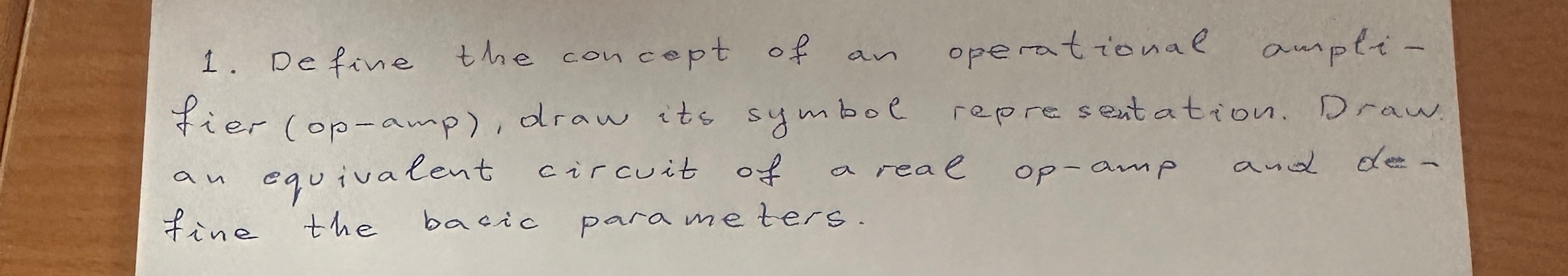 Solved Define the concept of an operational amplifier | Chegg.com