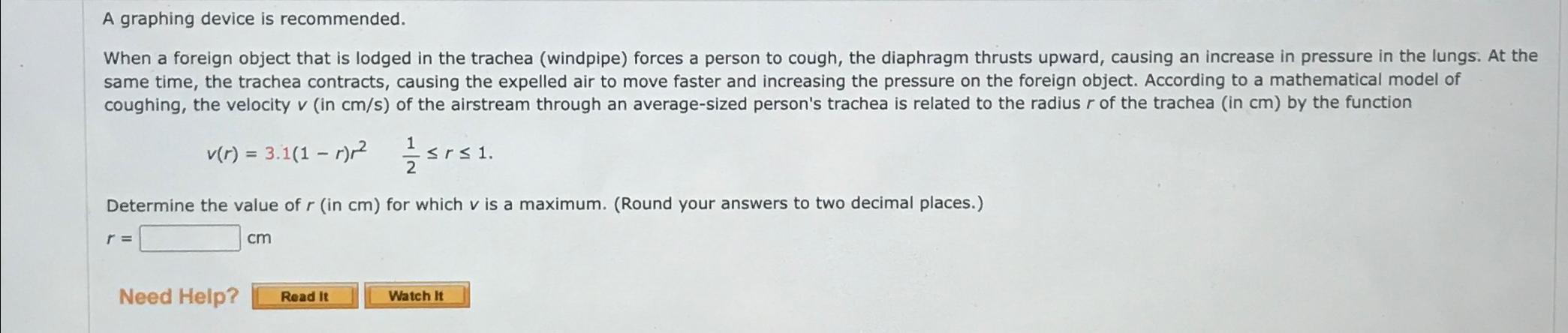 Solved A graphing device is recommended.When a foreign | Chegg.com