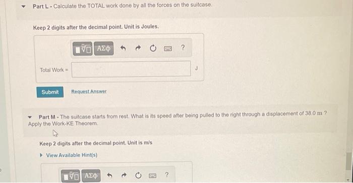 [Solved]: Part ( mathrm{G} ) - Find the suitcase's a