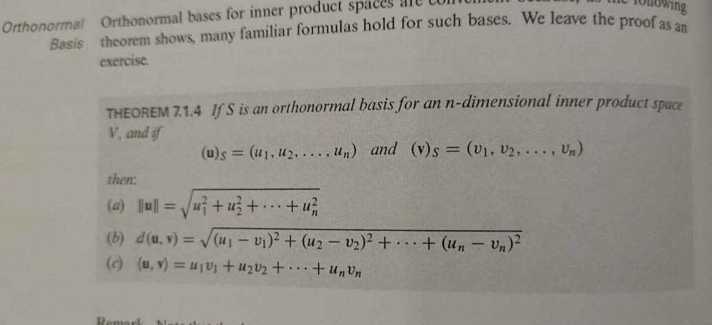 Solved wing Orthonormal Orthonormal bases for inner product | Chegg.com